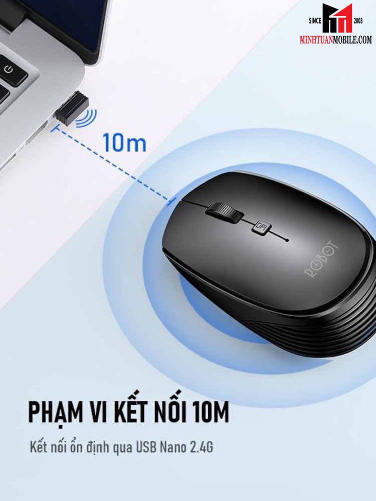 Chuột không dây Robot M205 chính hãng giá rẻ