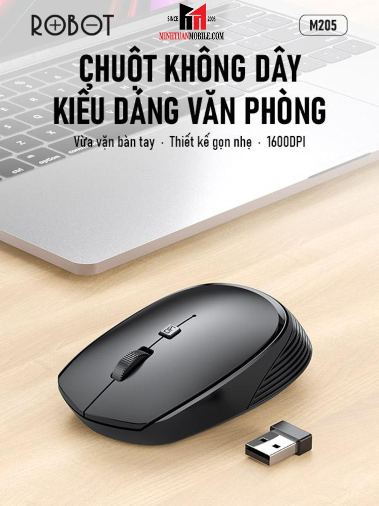 Chuột không dây Robot M205 chính hãng giá rẻ